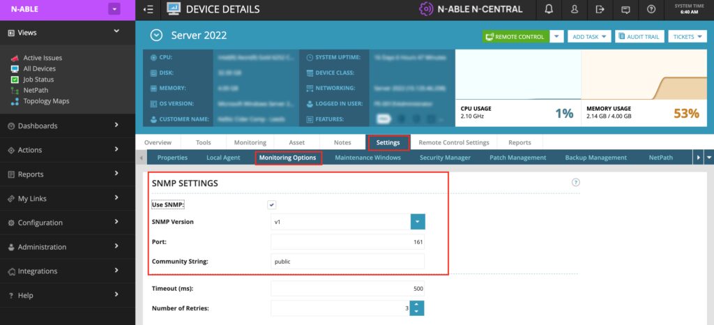 Using N-central for Server Hardware Monitoring - N-able
