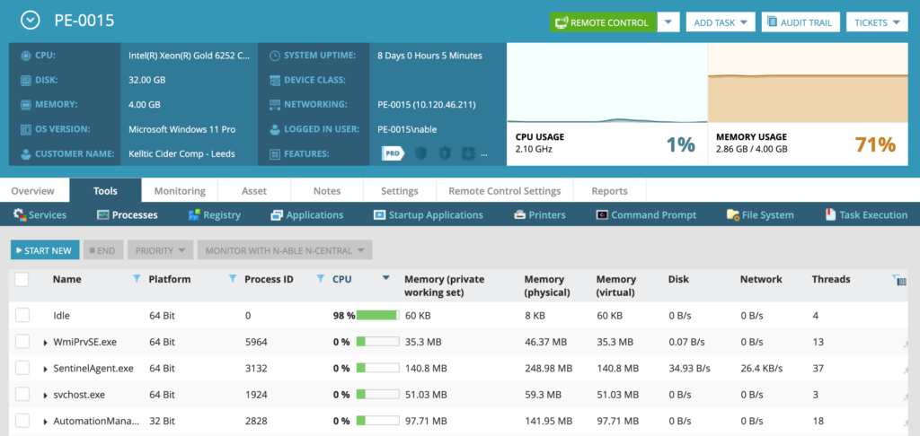 The power of N-central's reactive support tools - N-able